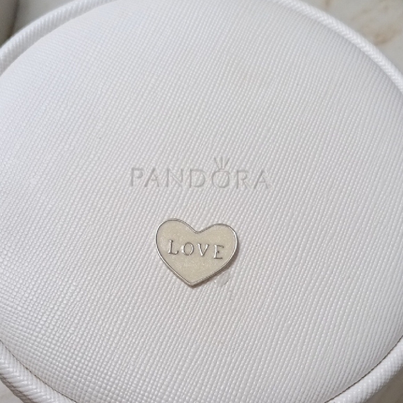 Pandora | Jewelry | Pandora Stirlingsilverenamel Mediumlove Heart Plate ...